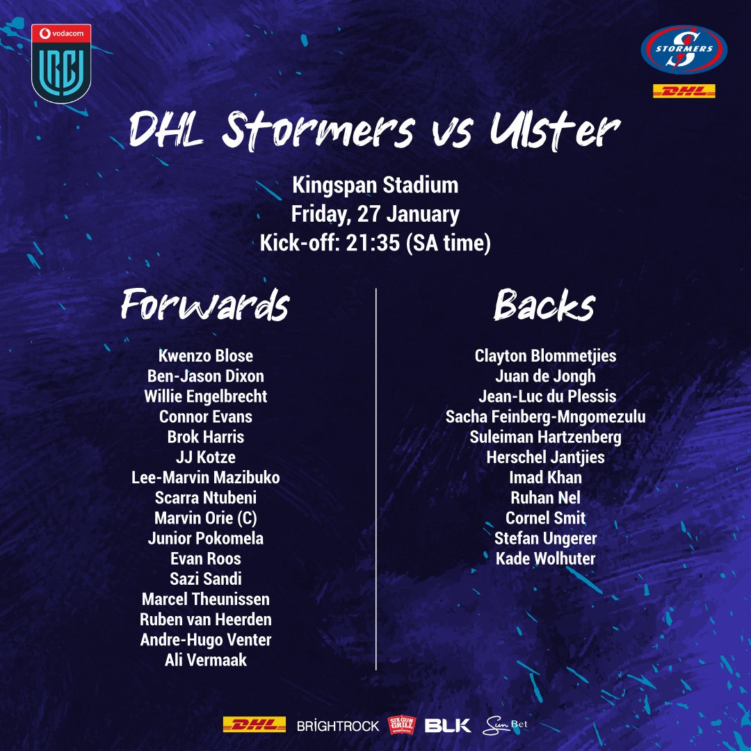 Orie leads DHL Stormers squad in Ireland | The Official Website for the ...