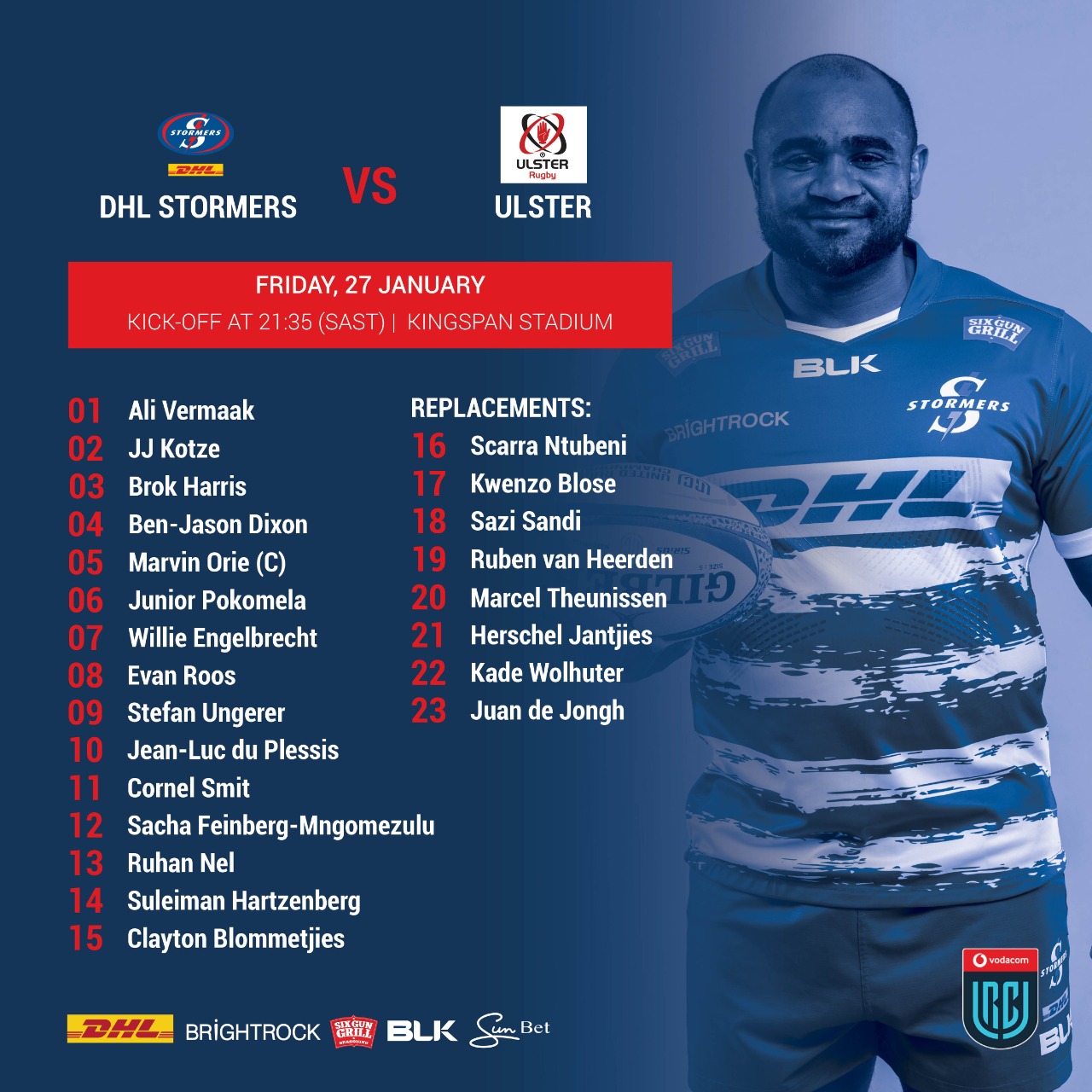 Vermaak brings up DHL Stormers 50 in Belfast | The Official Website for the DHL Stormers