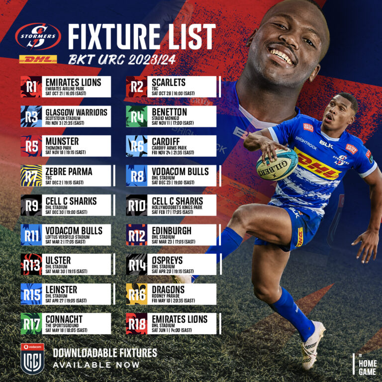 DHL Stormers' 2023/24 Vodacom URC fixtures | The Official Website for ...