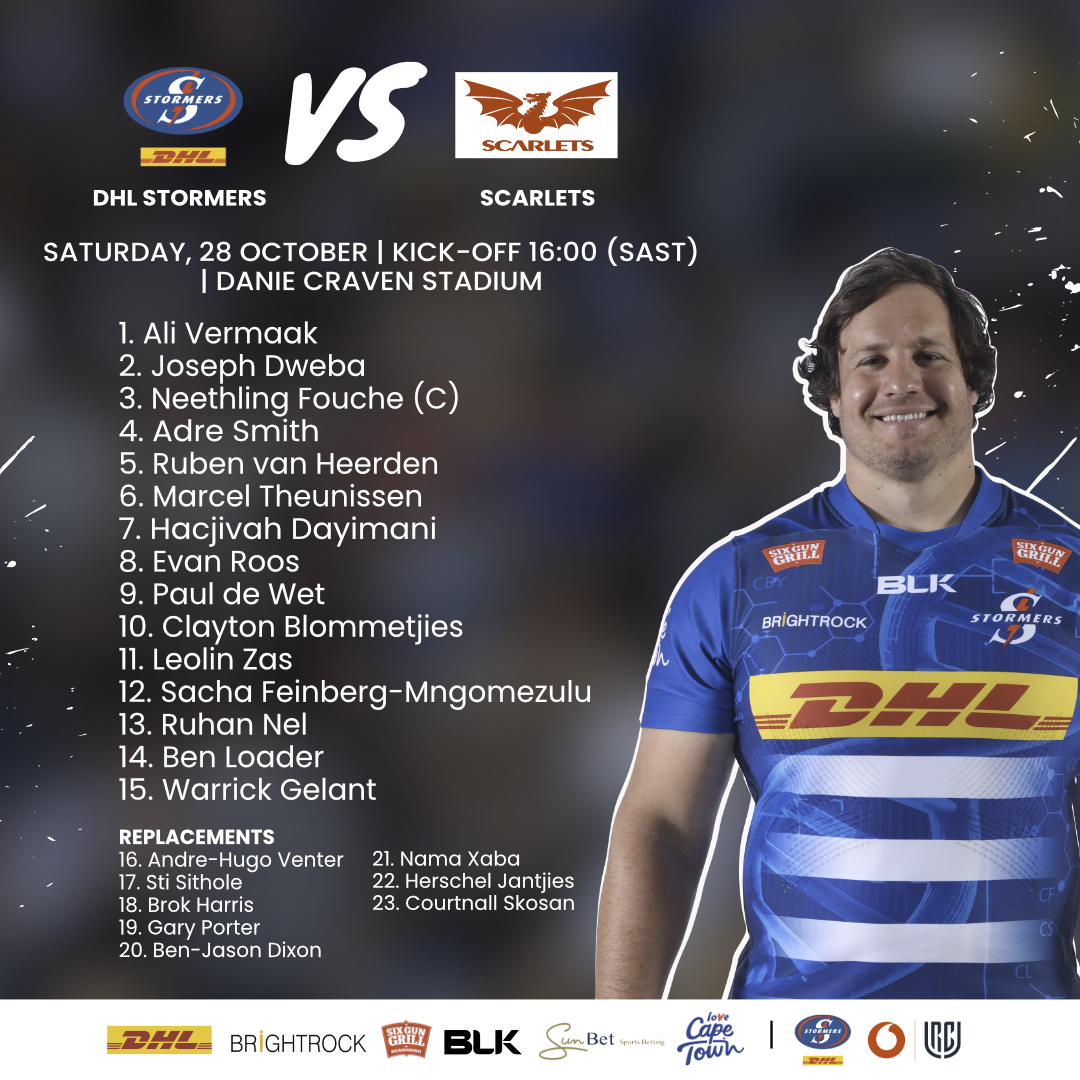 Fouche leads DHL Stormers in Stellenbosch | The Official Website for the DHL Stormers