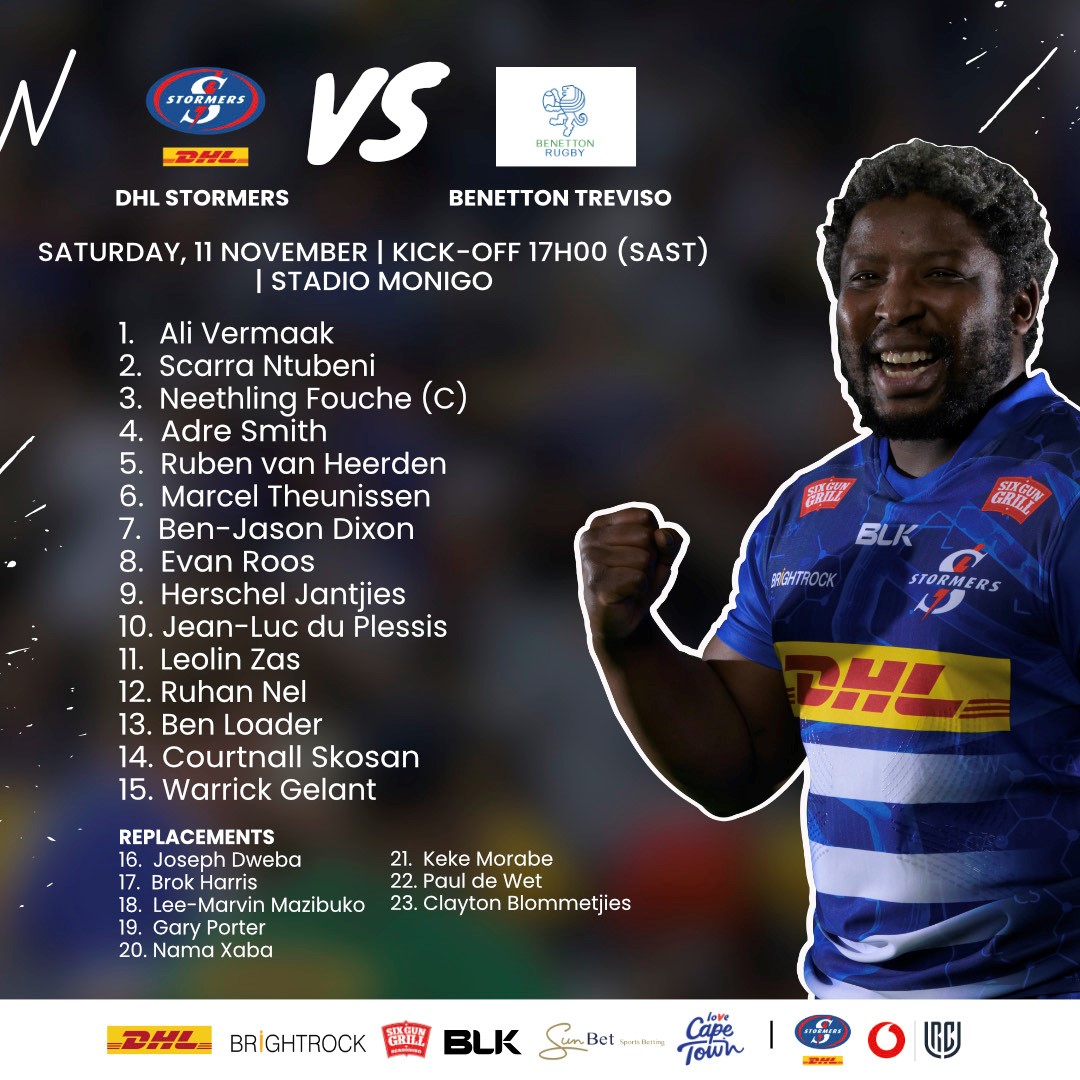 DHL Stormers change four in Treviso | The Official Website for the DHL ...