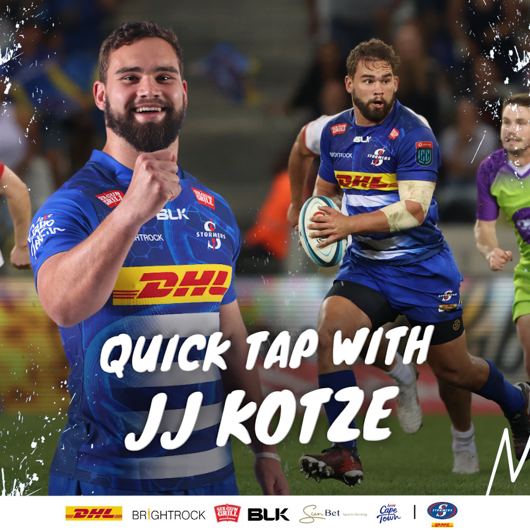 Quick tap with JJ Kotze | The Official Website for the DHL Stormers