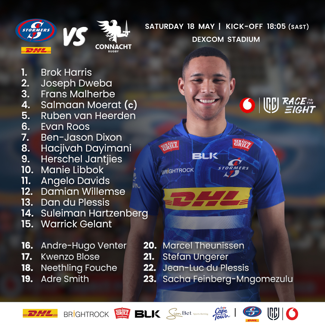 Three changes for DHL Stormers in Galway | The Official Website for the DHL Stormers