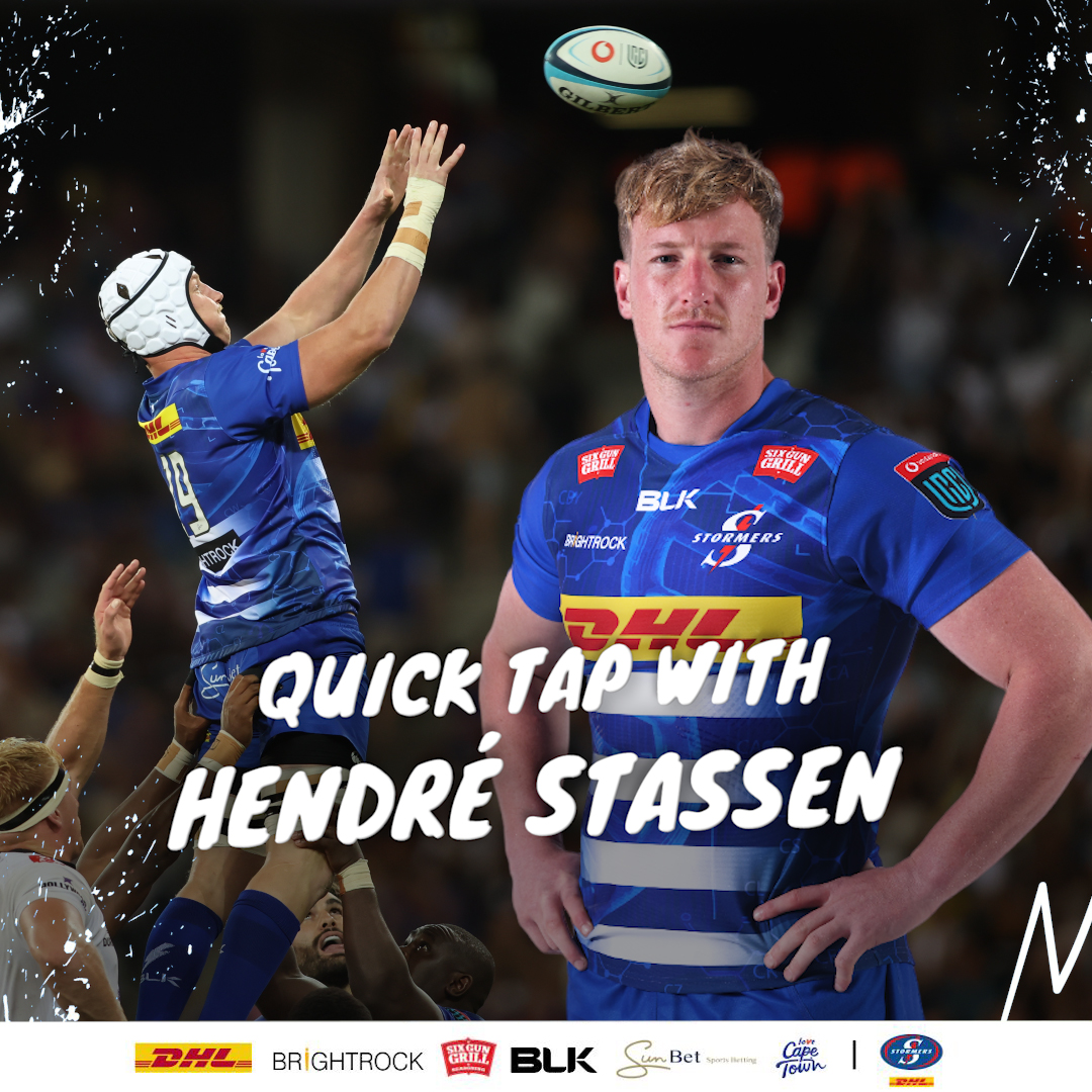Quick tap with Hendre Stassen | The Official Website for the DHL Stormers